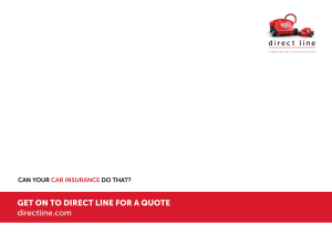 Direct Line - Car Insurance - M+H Spring 2018