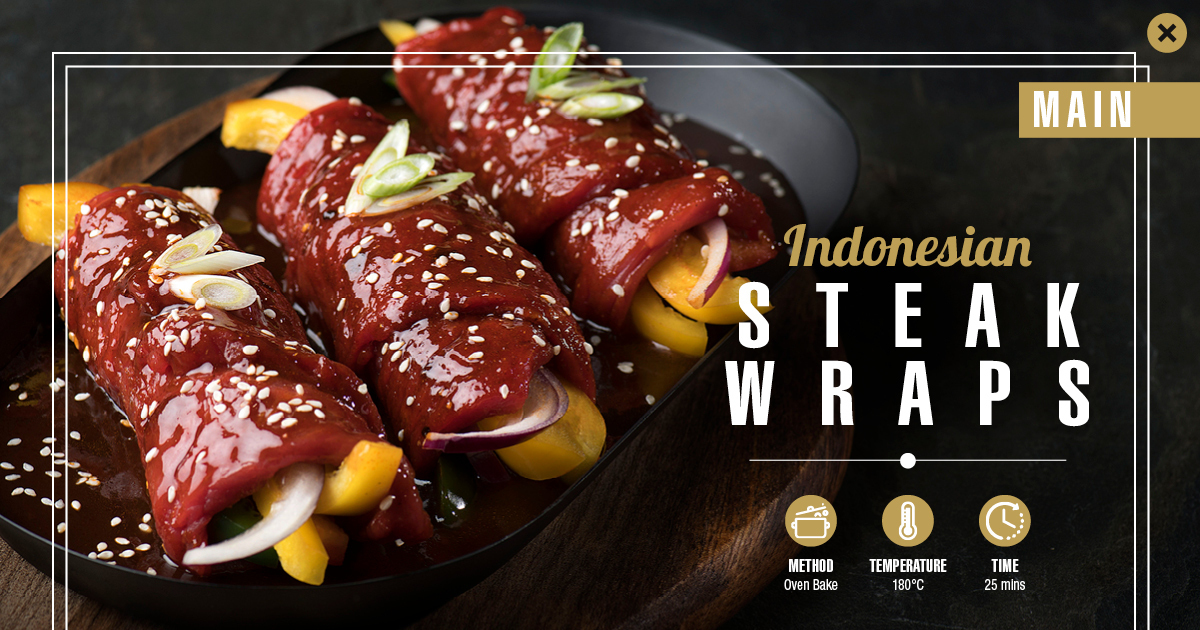 Indonesian Steak Wraps - Sauce-It 2020 Asia-Pacific